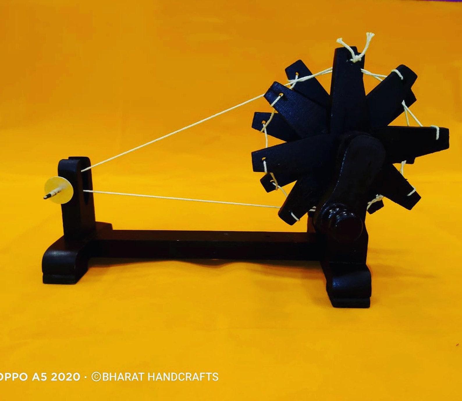 Handcrafted Wooden Charkha: Indian Spinning Wheel - Etsy