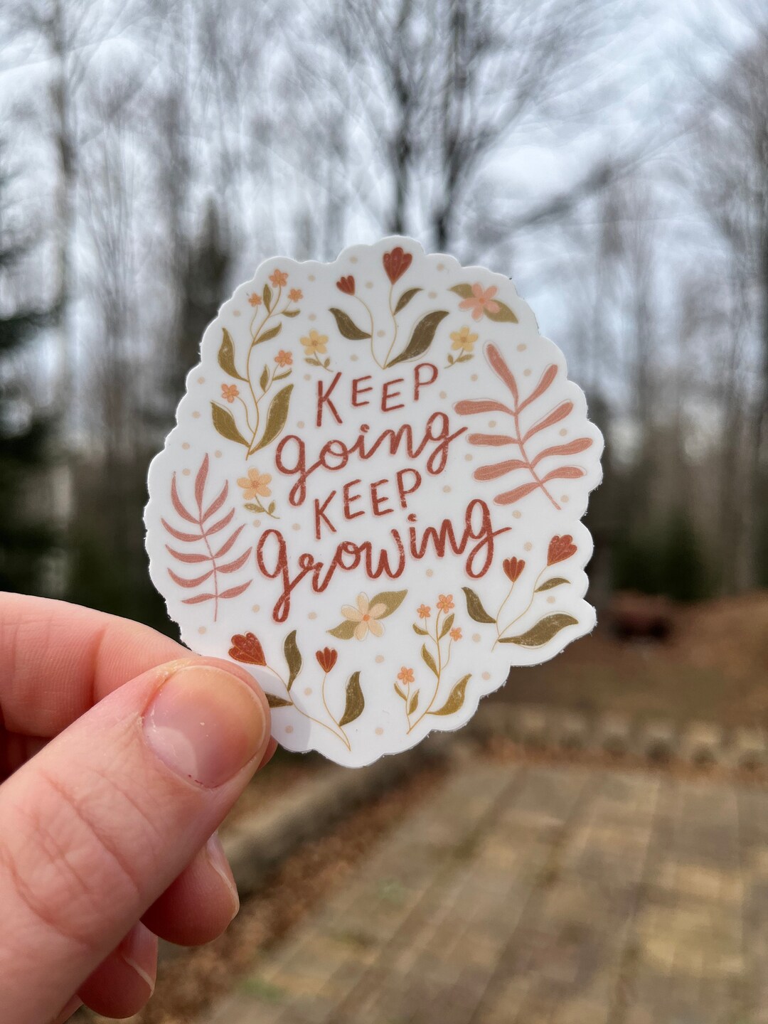 Keep Going Keep Growing Sticker Vinyl Sticker Waterproof - Etsy