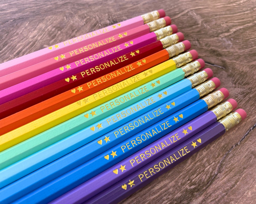 Personalized Pencils, 12 Pencil Set, Tween Girl Gift, Gift for Teachers ...