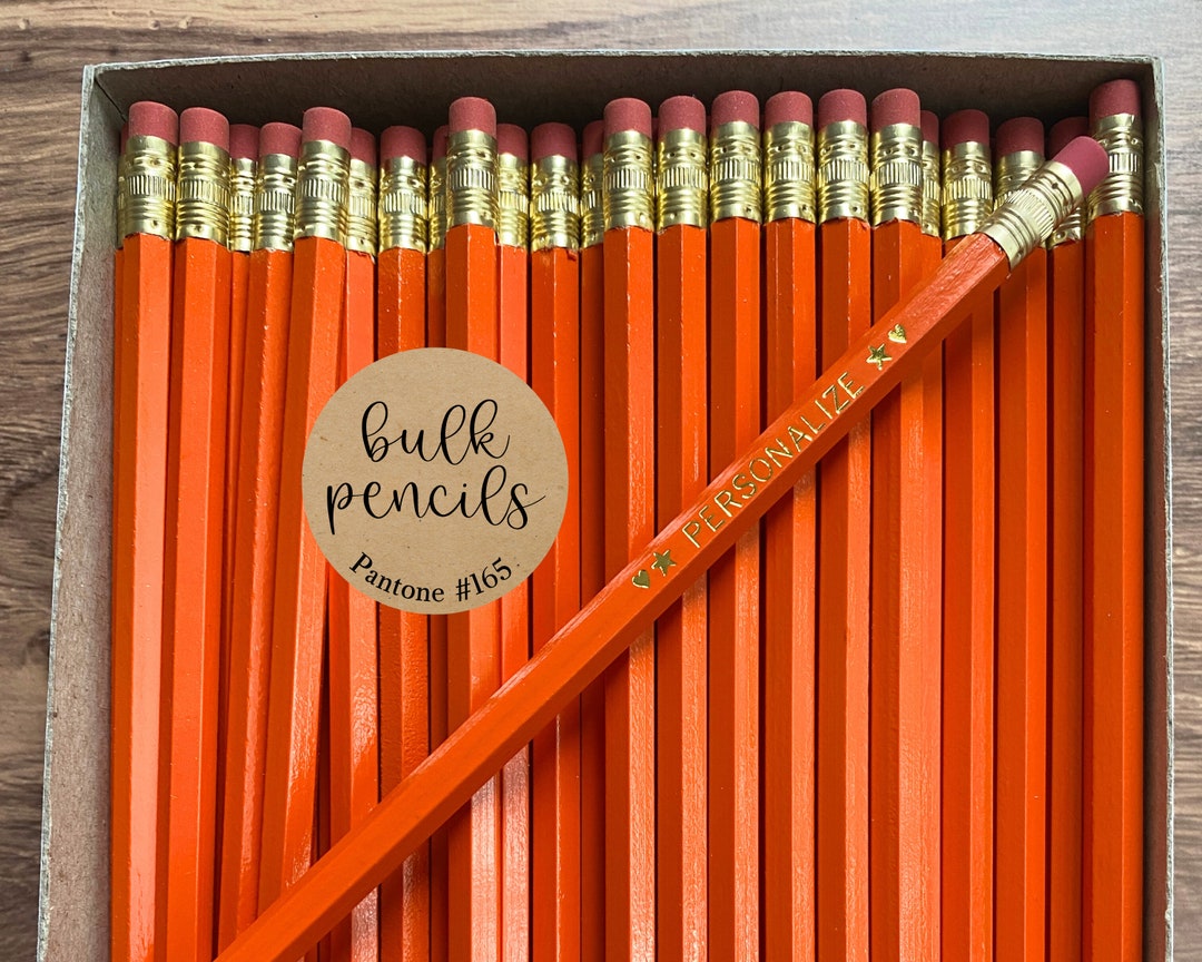 ORANGE #2 Personalized Pencils, Custom Pencils, Bulk, Gift for Grad ...