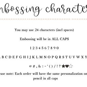 Personalized Pencil Set, 5 Custom Gold Foil Stamped Pencils for ...