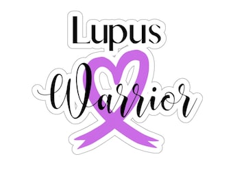 Lupus Awareness Sticker, Lupus Stickers, Purple Awareness Ribbon ...