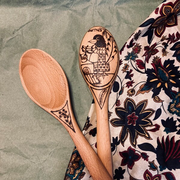 Wood Burned Spoons - Etsy
