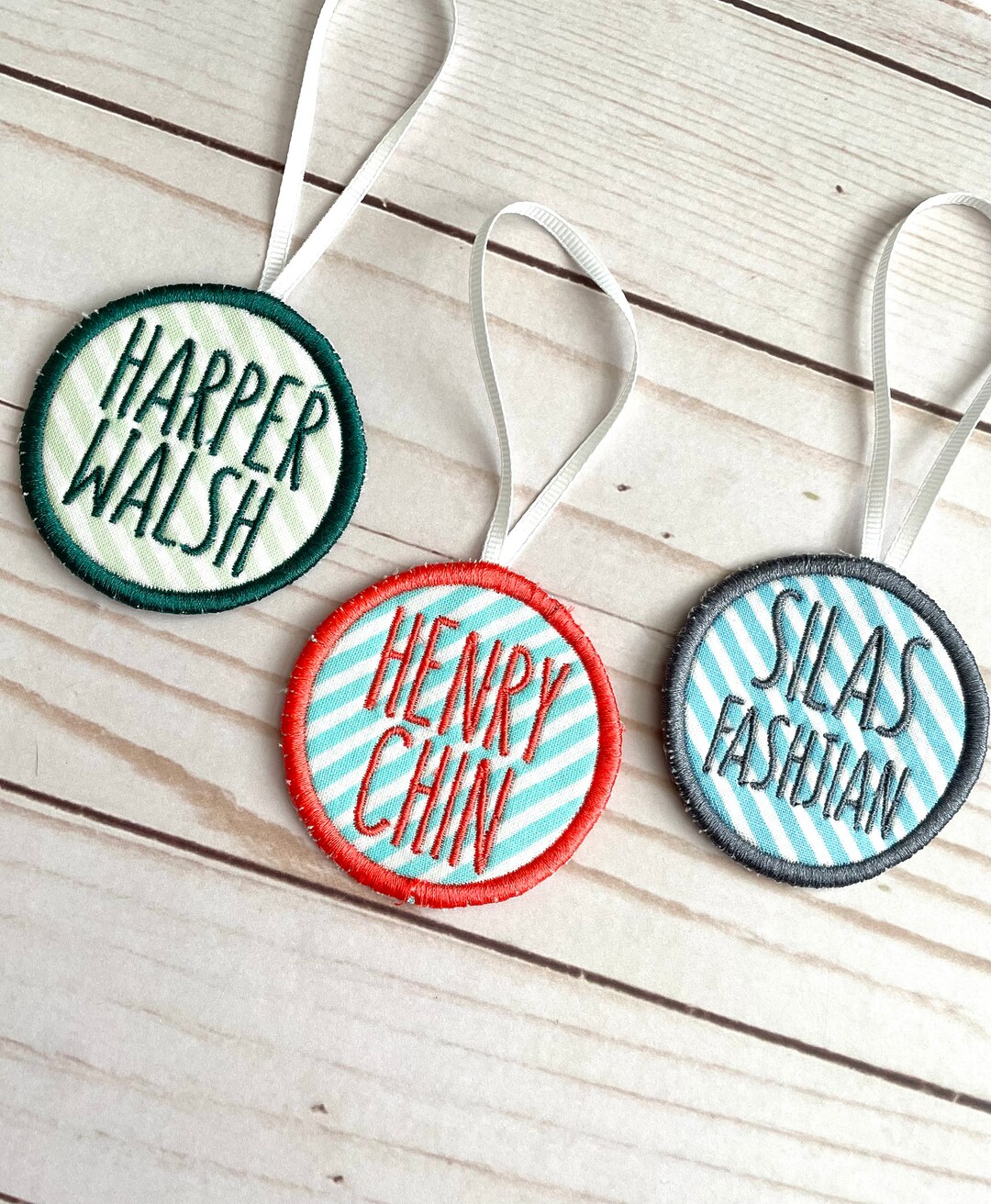 2.5 Inch Personalized Embroidered Bag Tag Lunchbox Tag - Etsy