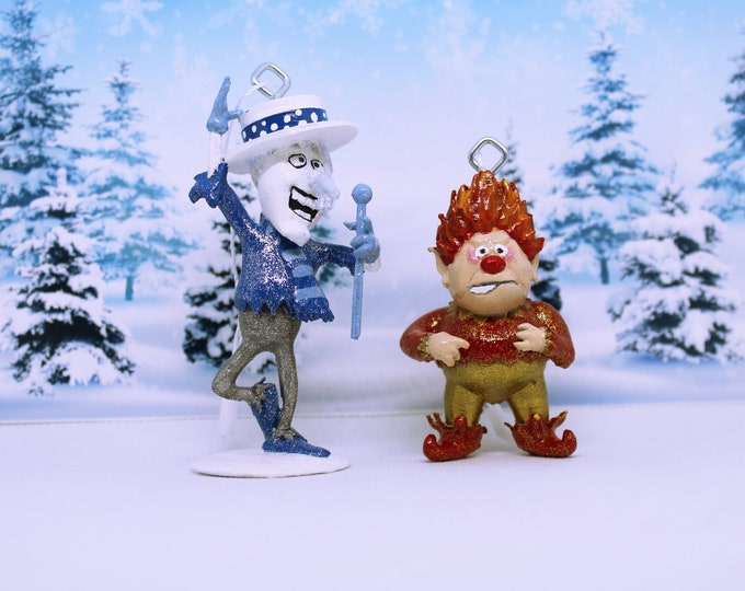 Heat Miser and Snow Miser Christmas Ornaments - Etsy