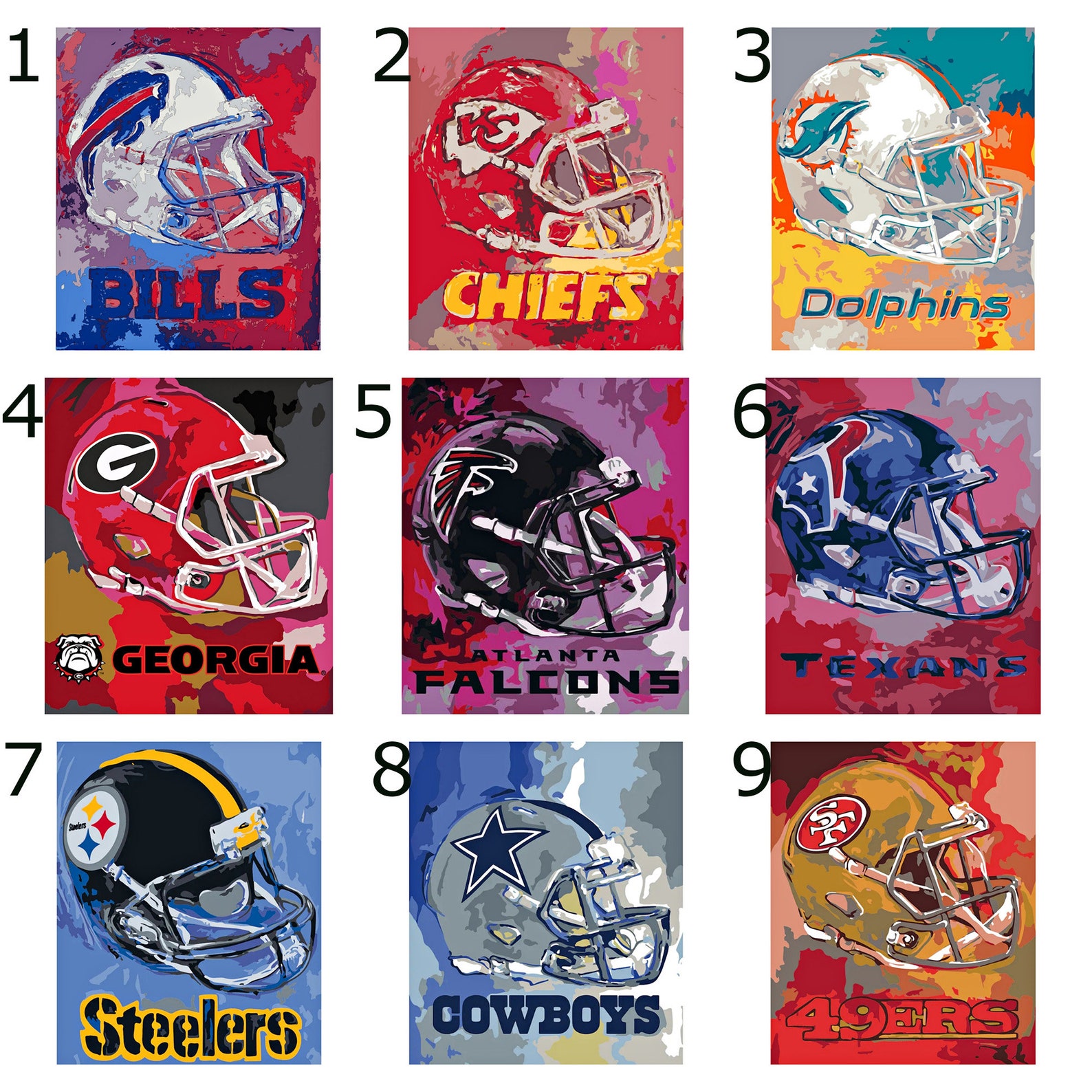 5D Diamond Painting NEW NFL LOGO Diamond Embroidery Rhinestone - Etsy