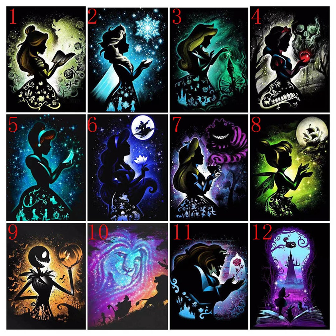 DIY 5D Diamond Painting Disney Princess Back View Fancy - Etsy México