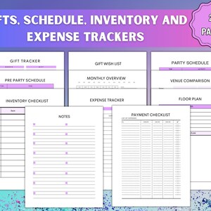 Party Planner Event Planner Printable Menu Planner Digital - Etsy