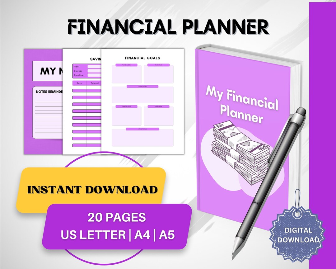 Budget Planner Savings Tracker Manage Your Money Wisely Easy Budgeting ...
