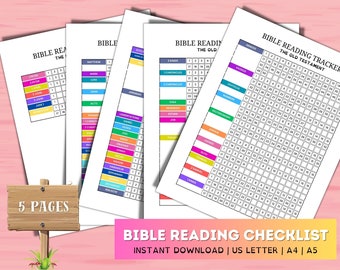 Bible Reading Tracker - Etsy