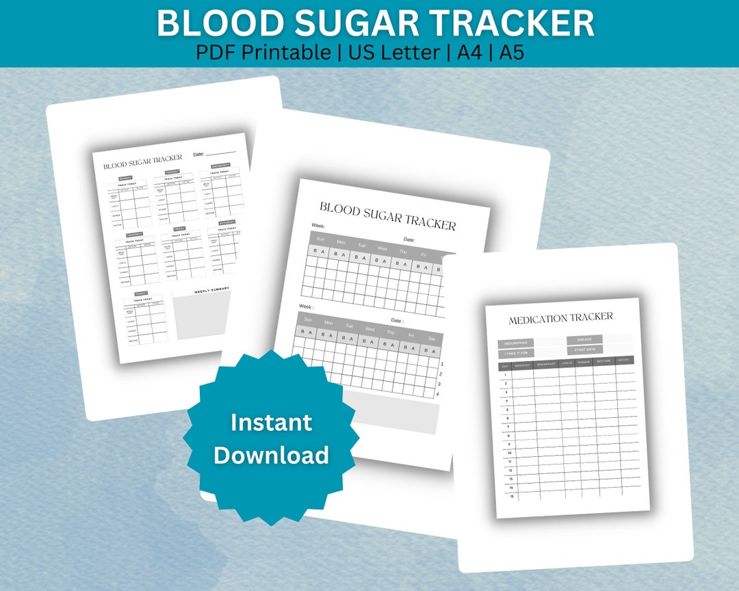 Blood Sugar Tracker Blood Sugar Log Book Diabetes Planner Diabetic Log ...