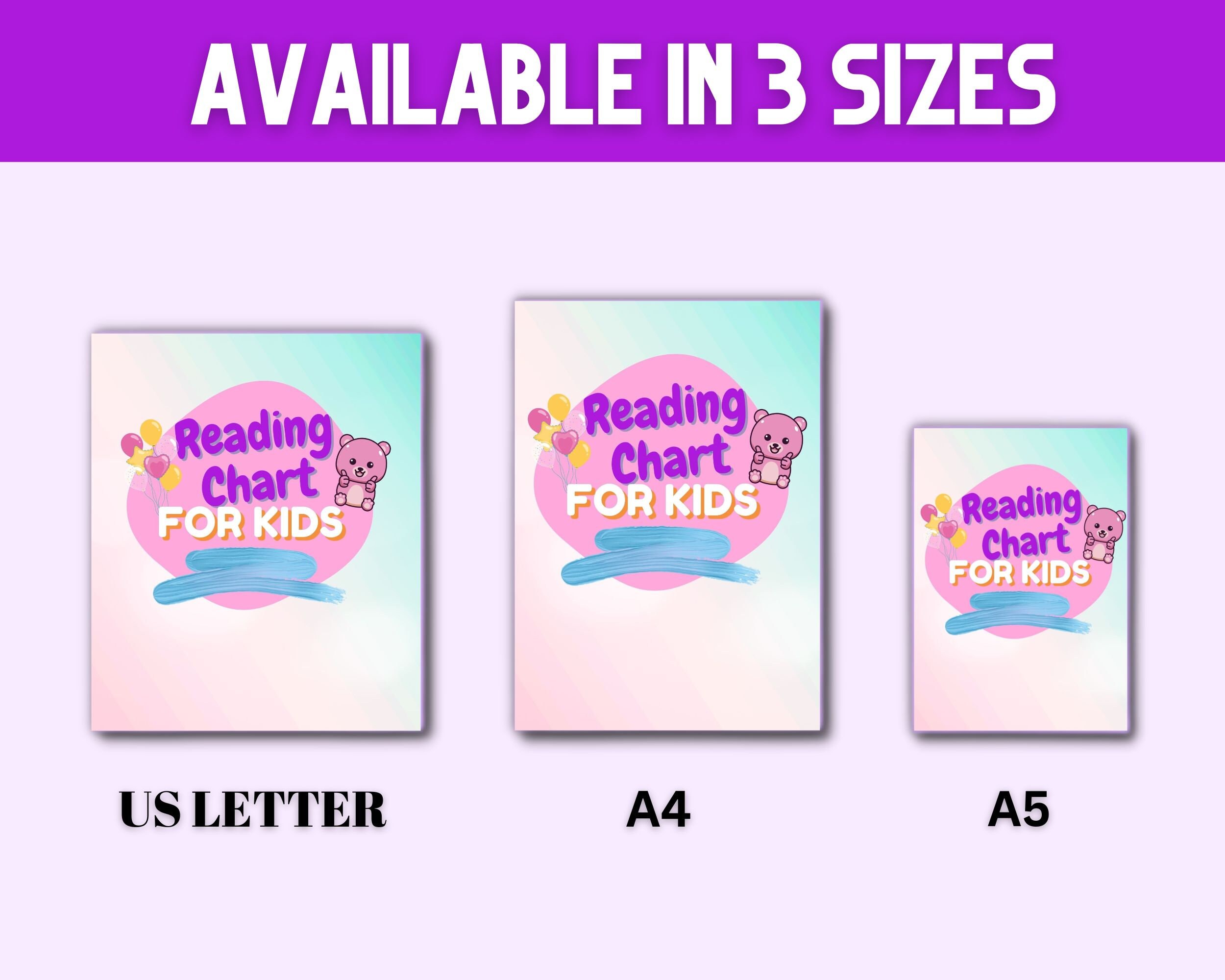 Reading Chart for Kids Simple Reading Chart for Kids Printable, Reading ...