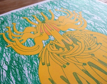 Iceland Skógafoss Riso Print A3 - Etsy