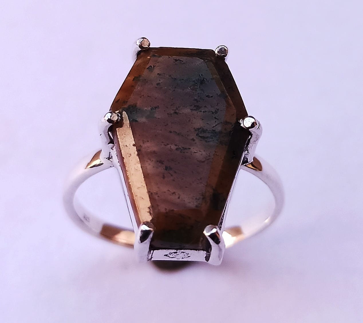 Coffin Ring Amazing Jasper Coffin Ring 12x18 Mm Coffin - Etsy