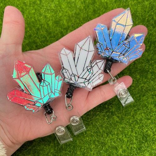 Crystal Moon Phase Badge Reel Mystical Badge Celestial Badge - Etsy