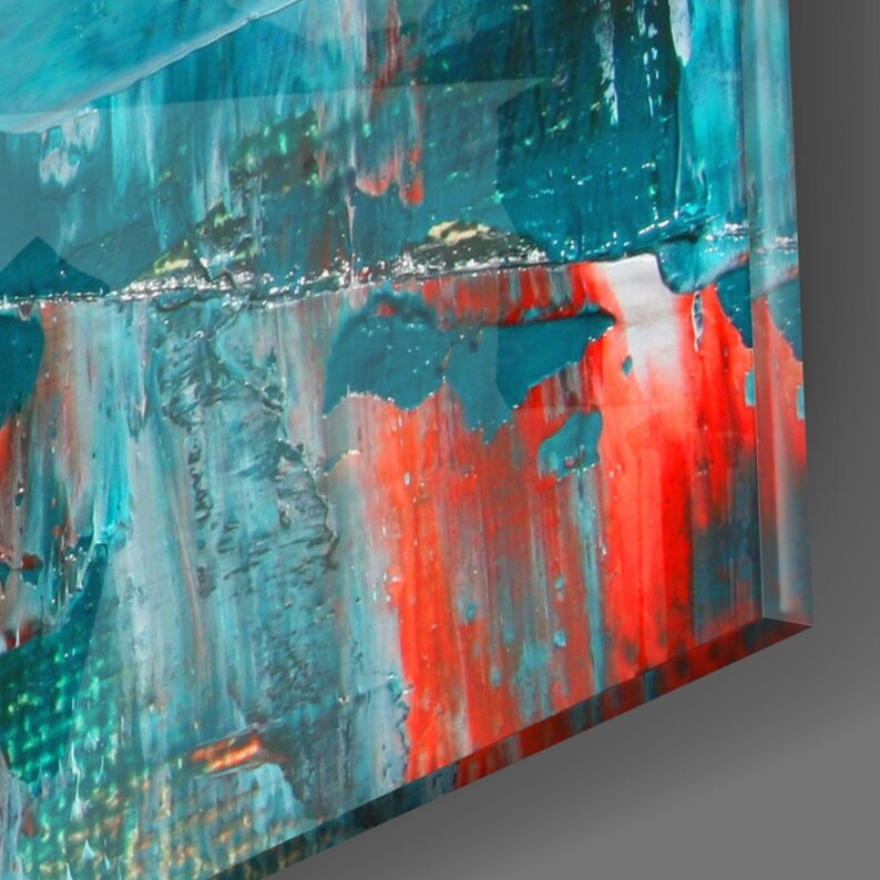 Abstract Tempered Glass Printing Wall Art Natural and Vivid - Etsy