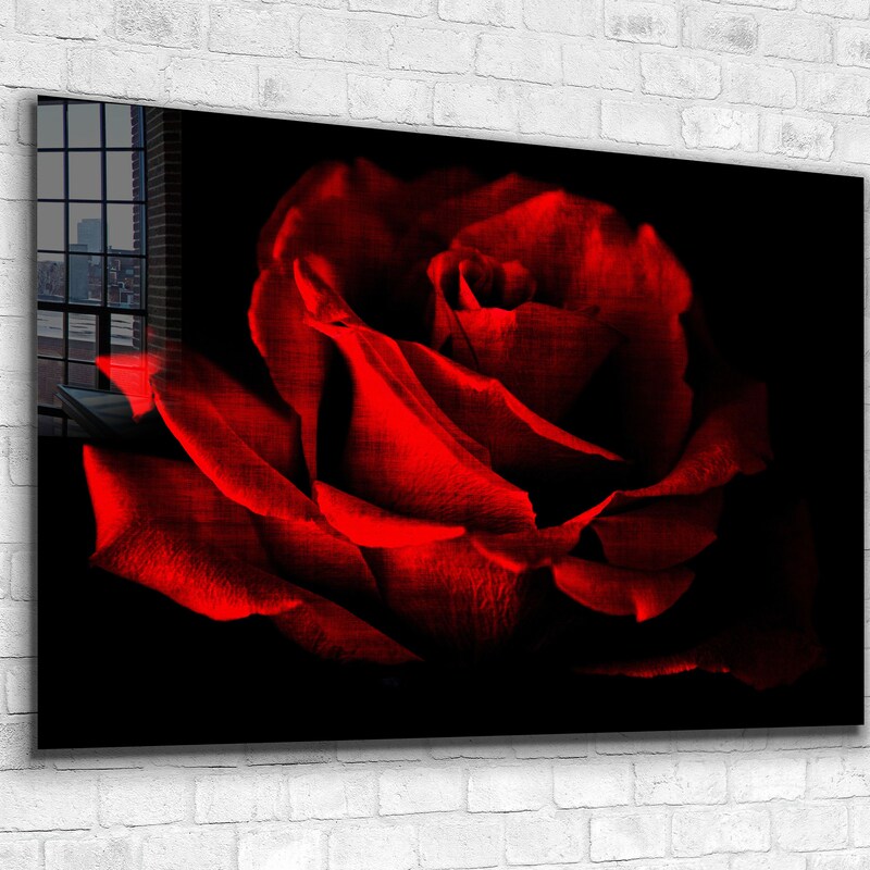 Red Art Glass - Etsy