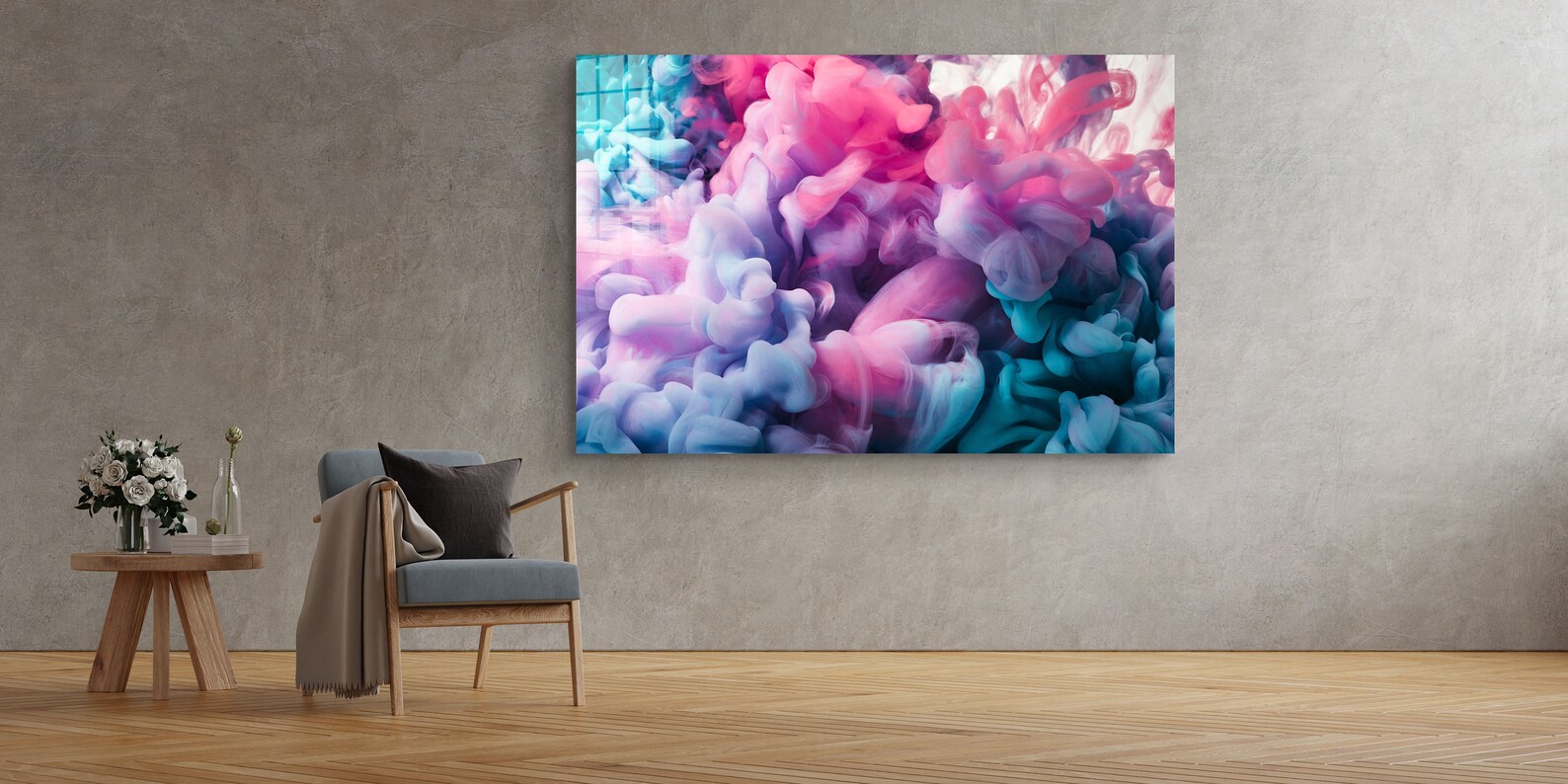 Abstract Tempered Glass Printing Wall Art Natural and Vivid | Etsy