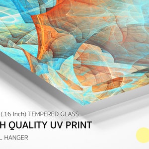 Abstract Tempered Glass Printing Wall Art , Natural and Vivid Wall ...