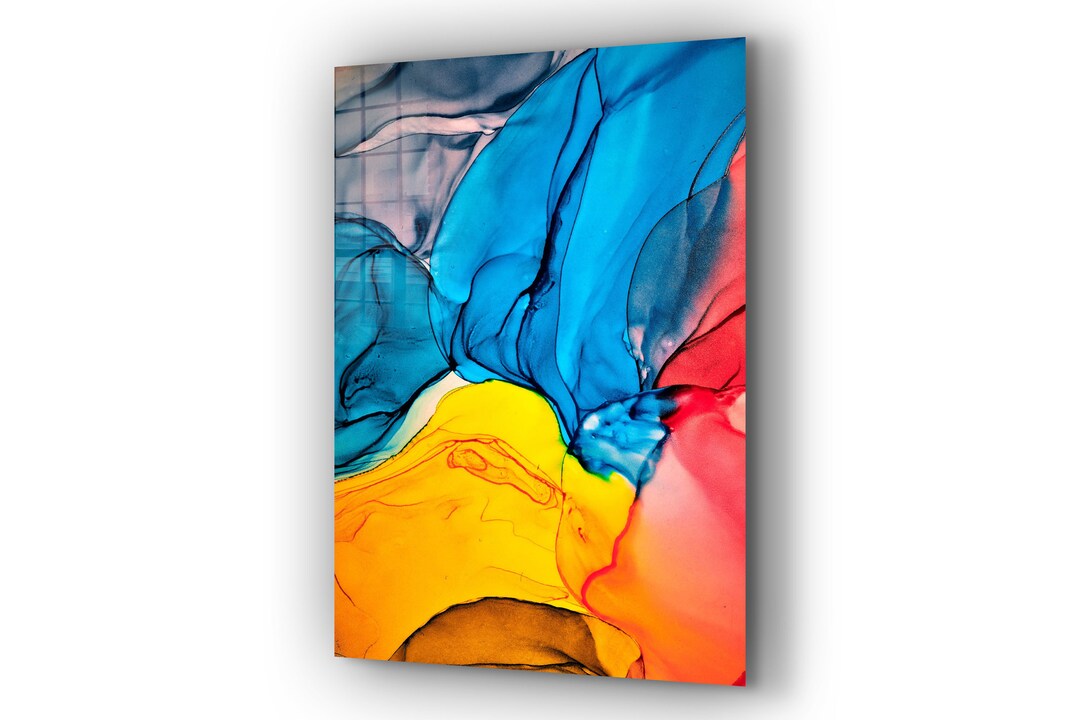 Tempered Glass Wall Art Glass Wall Art Abstract Wall Decor Glass Print Large Wall Art 