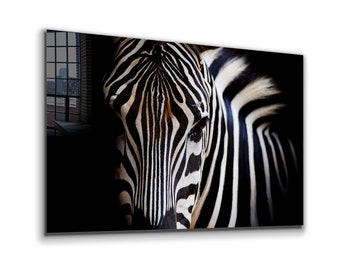 Zebra Glass Art - Etsy