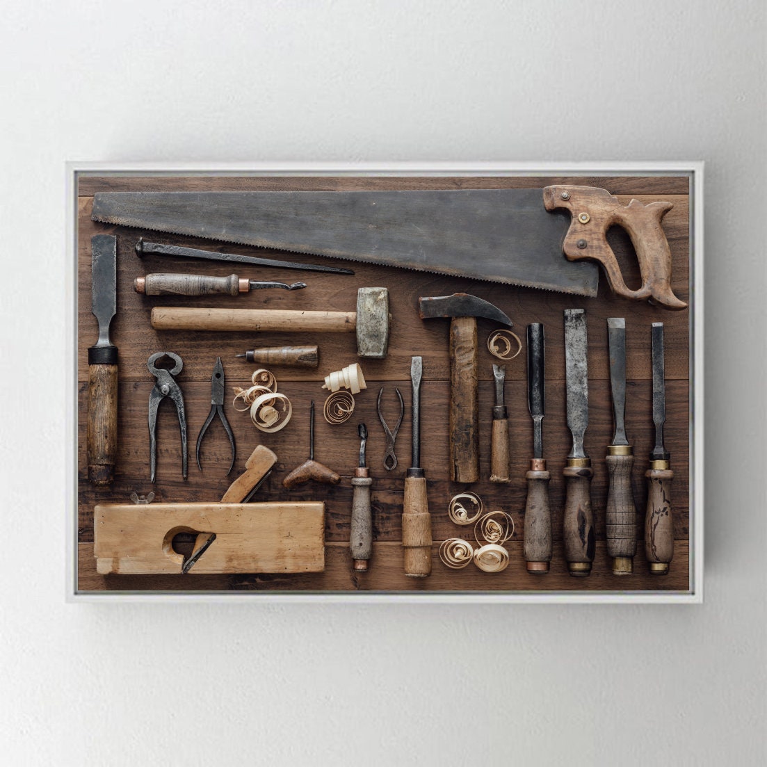 Carpentry Tools Canvas Print: Vintage Woodworking Wall Art - Etsy