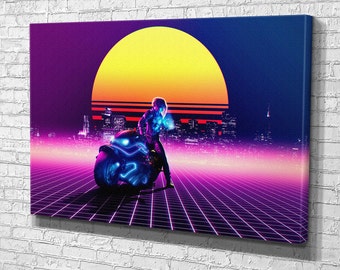 Retrowave Wall Art - Etsy