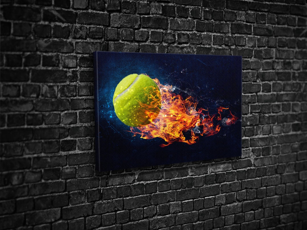 Tennis Ball Print on Canvas , Floating Frame Option, Absract Extra ...