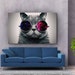 Cool Cat Print on Canvas Modern Wall Art Canvas Wall Set - Etsy