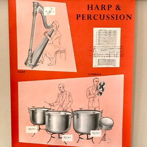 Vintage Educational Posters, Set of 5 Orchestral Posters, School ...