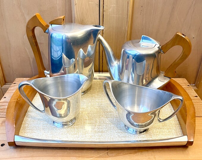 Picquot Ware 5 Piece Tea and Coffee Set, Midcentury Design, Tea and ...