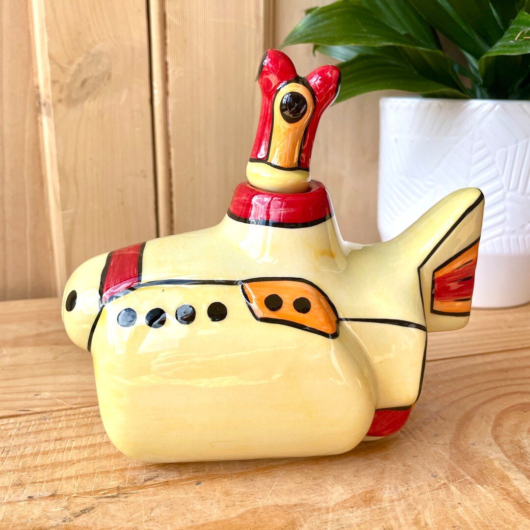 Beatles Yellow Submarine Teapot by Lorna Baily, Rare Yellow Submarine ...