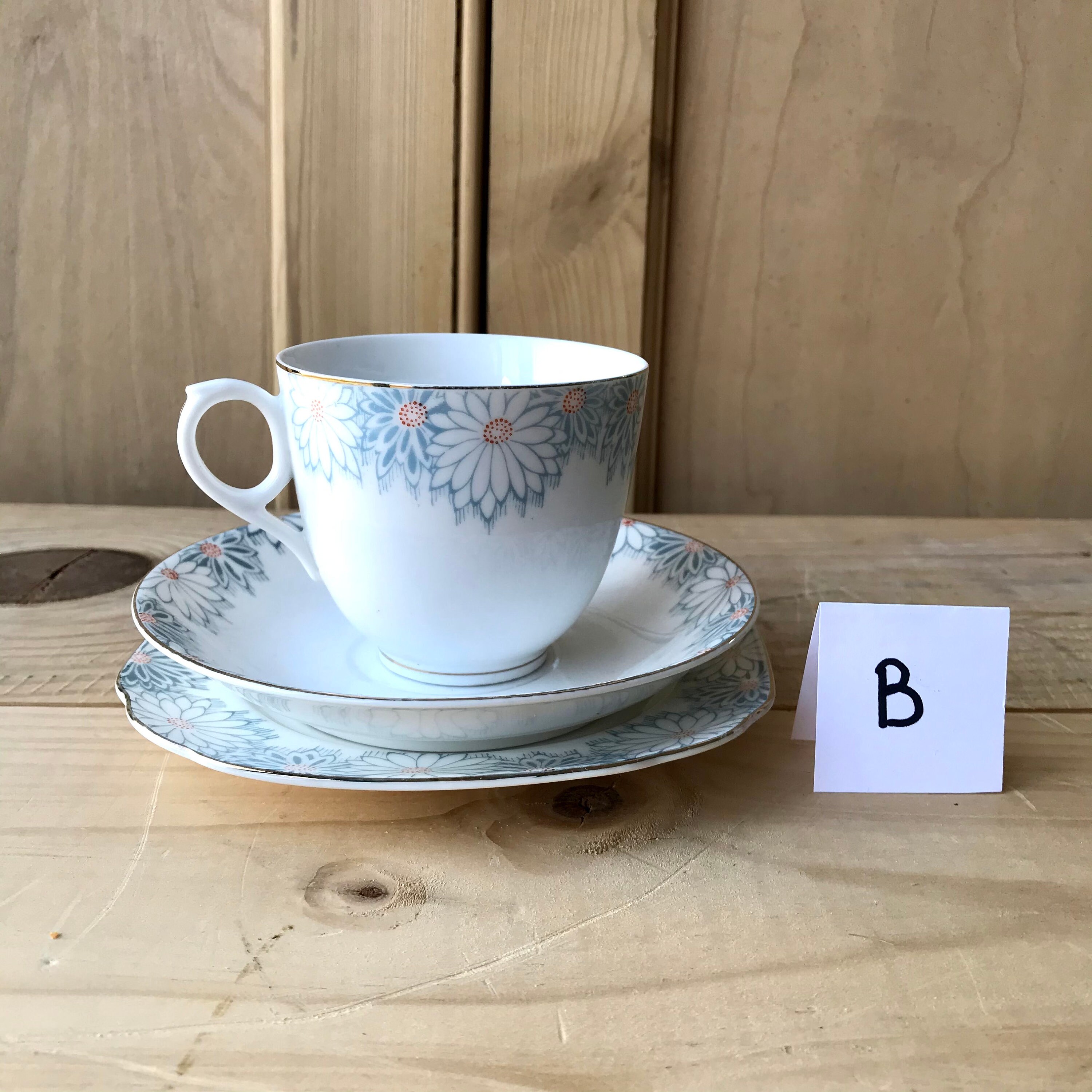 Vintage Tea Cup trio Teacup saucer and side plate trio | Etsy