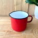 Vintage Bright Red Enamel Jug, Red Enamel Milk Jug, Decorative Kitchen ...