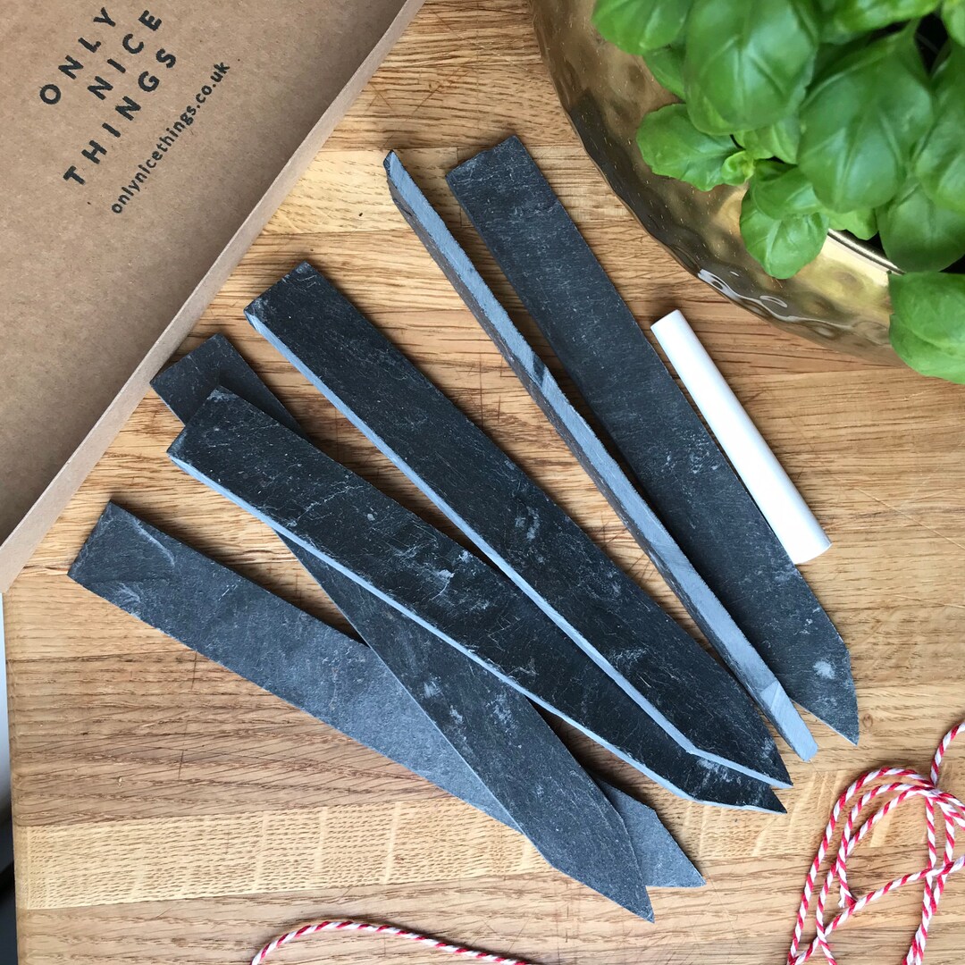 8 Slate Plant Tags, Plant Names, Plant Labels, Slate Garden Markers ...