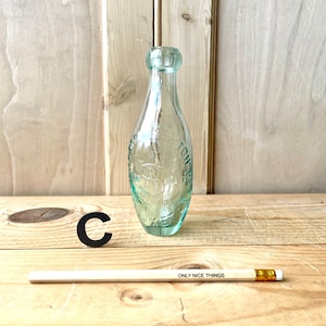 Vintage Codd Neck Bottle, Green Glass Bottles, Vintage Glass Torpedo ...