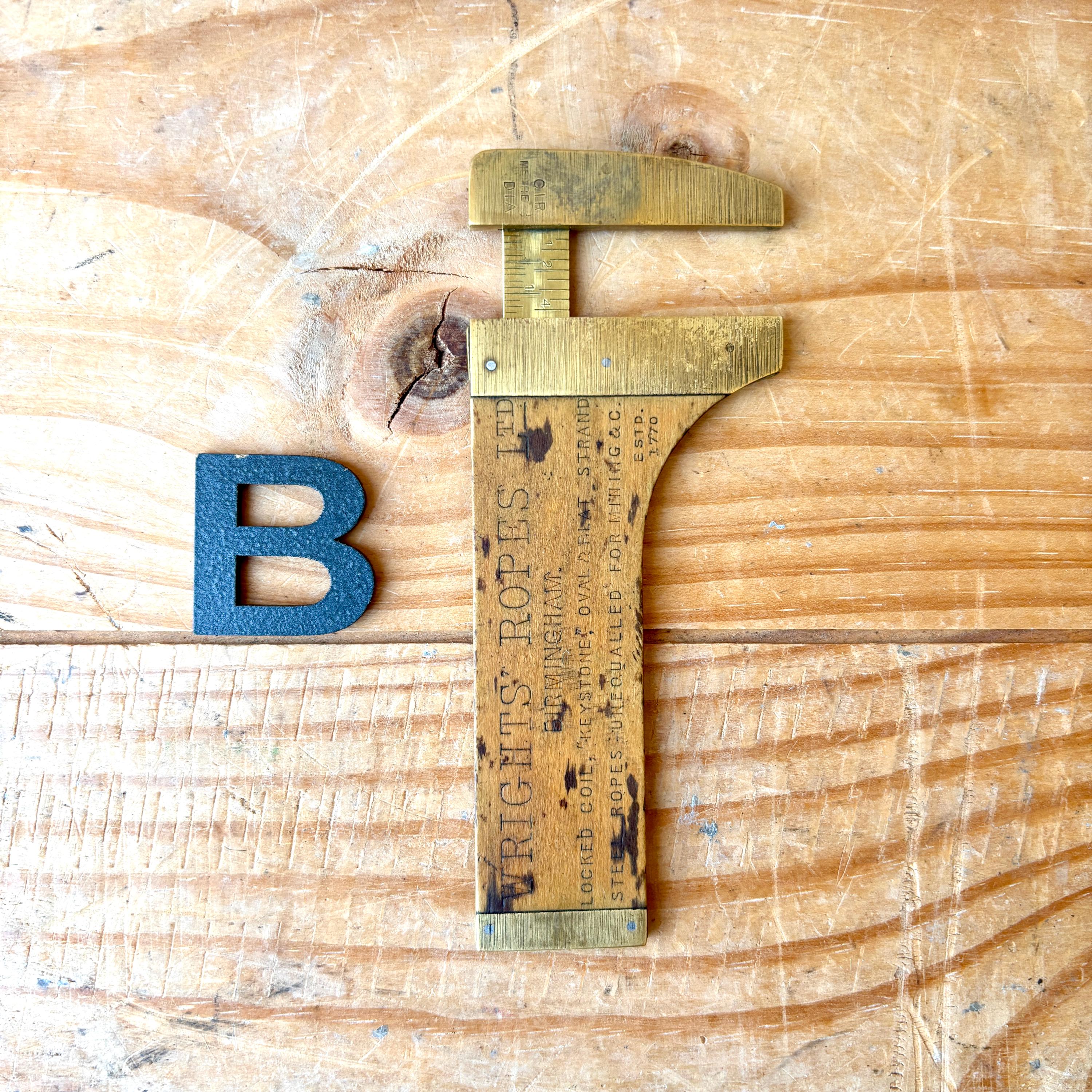 Vintage Brass & Wood Calipers | Boxwood Measuring Caliper | Vintage ...