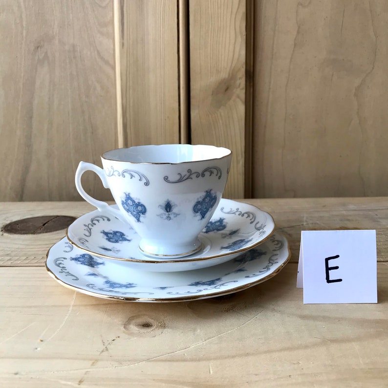 Vintage Tea Cup trio Teacup saucer and side plate trio | Etsy