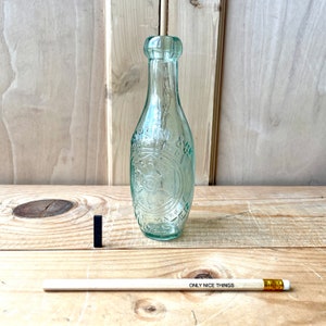 Vintage Codd Neck Bottle, Green Glass Bottles, Vintage Glass Torpedo ...