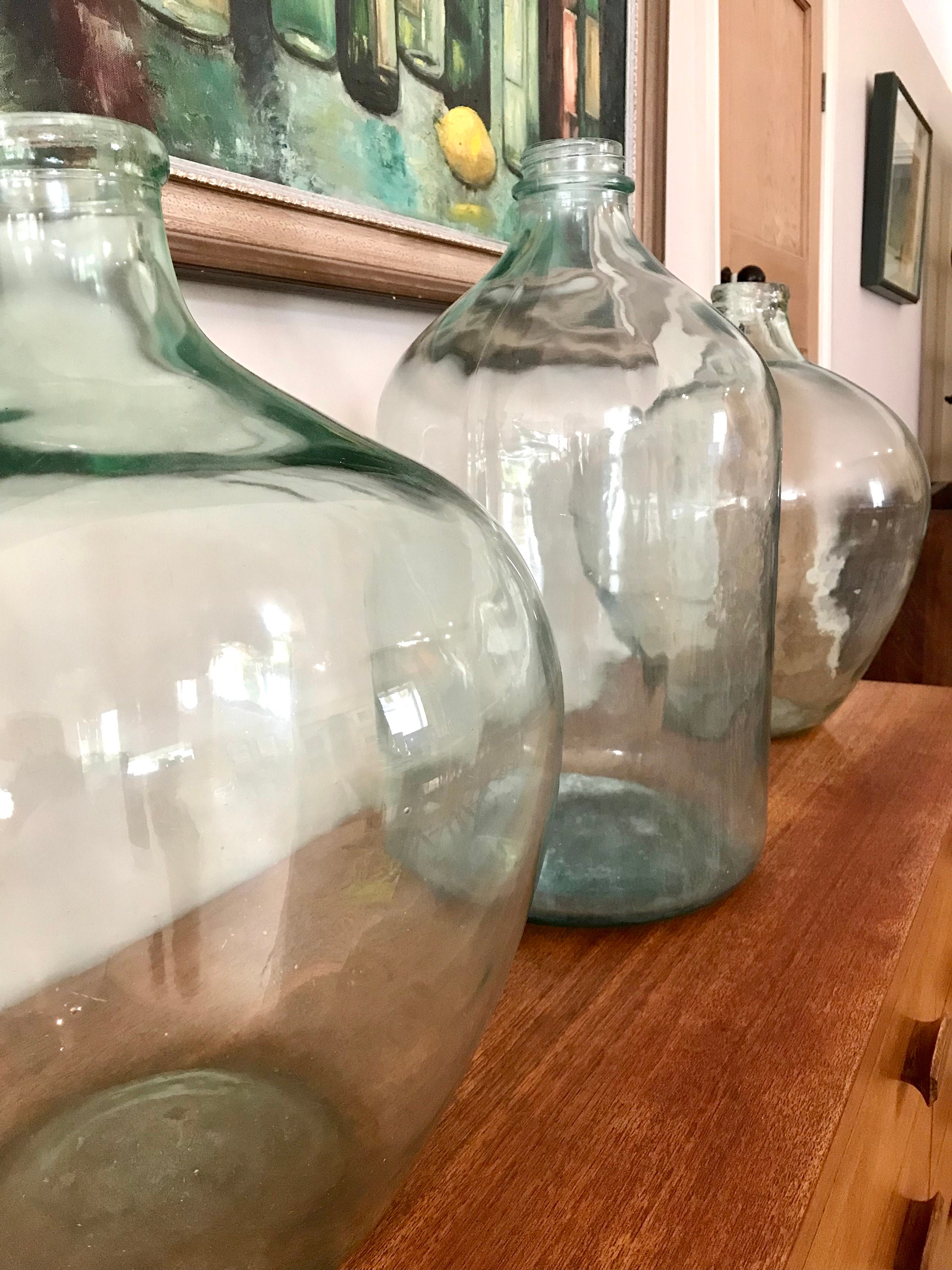 Large Vintage Carboy Hand blown carboy vintage large bottle | Etsy