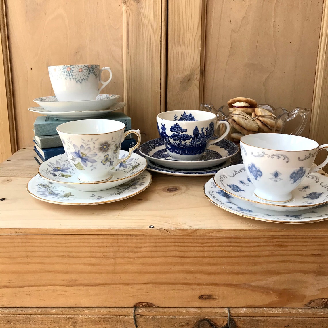 Vintage Tea Cup trio Teacup saucer and side plate trio | Etsy