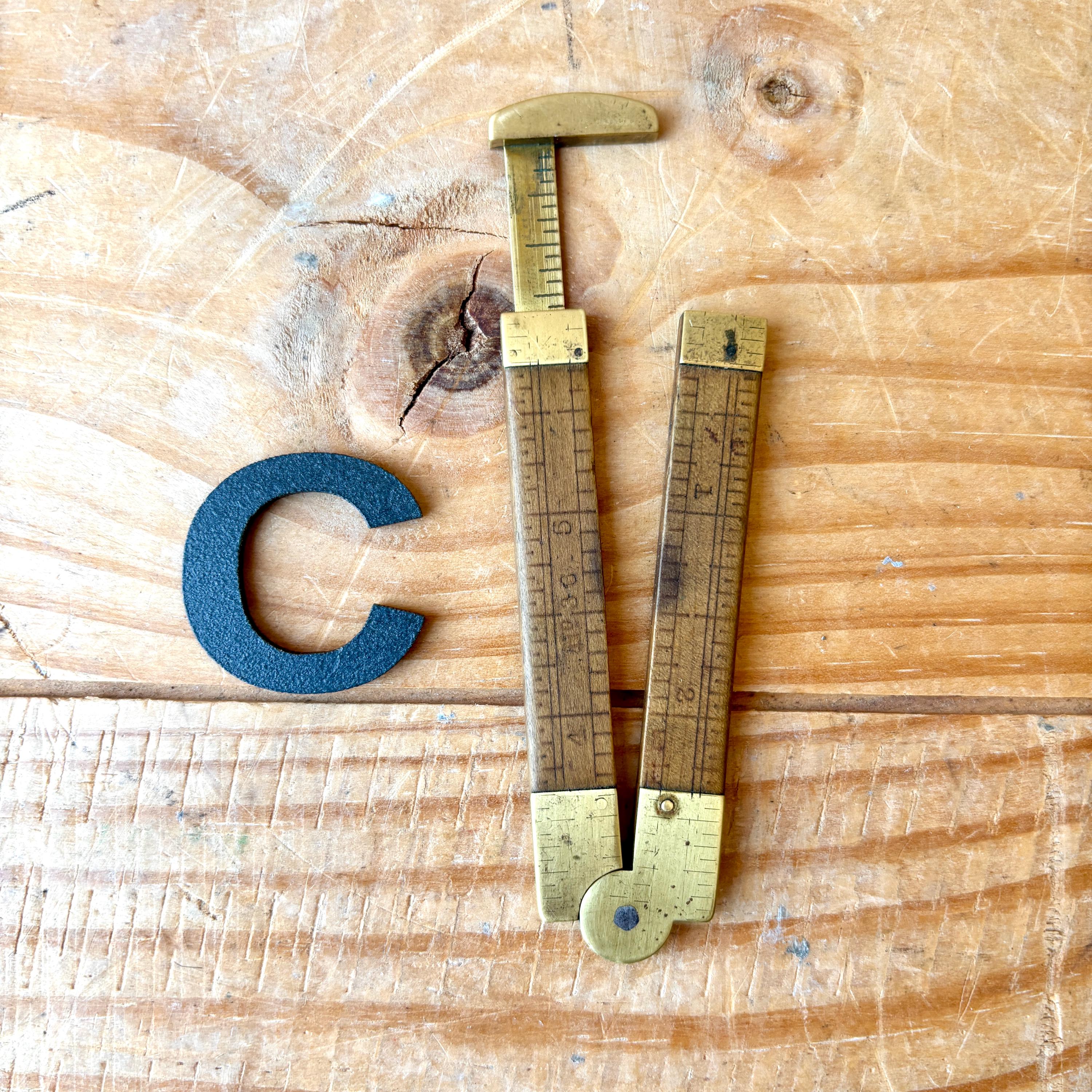 Vintage Brass & Wood Calipers | Boxwood Measuring Caliper | Vintage ...