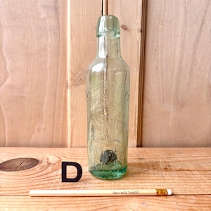 Vintage Codd Neck Bottle, Green Glass Bottles, Vintage Glass Torpedo ...
