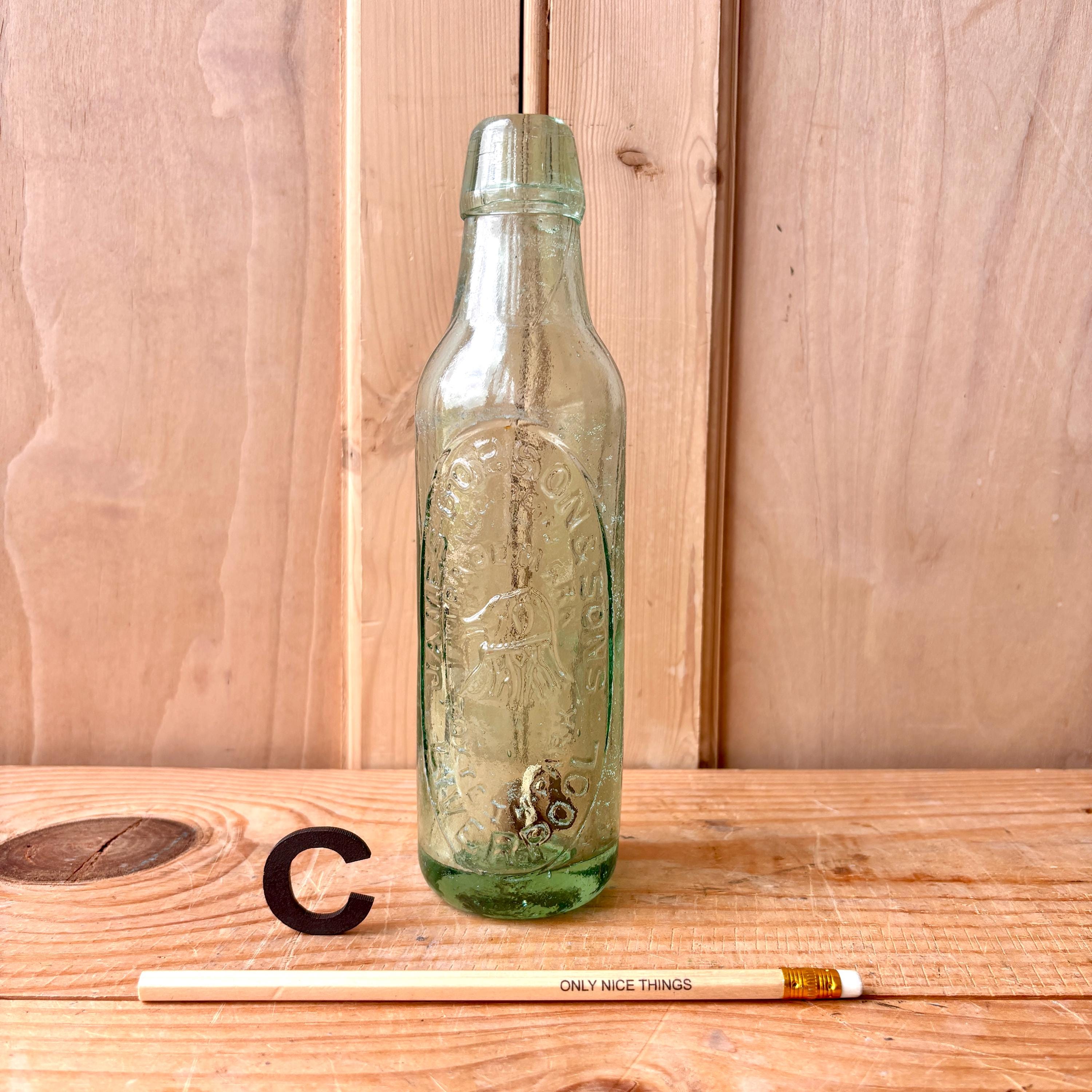 Vintage Codd Neck Bottles | Vintage Glass Torpedo Bottles | Vintage ...
