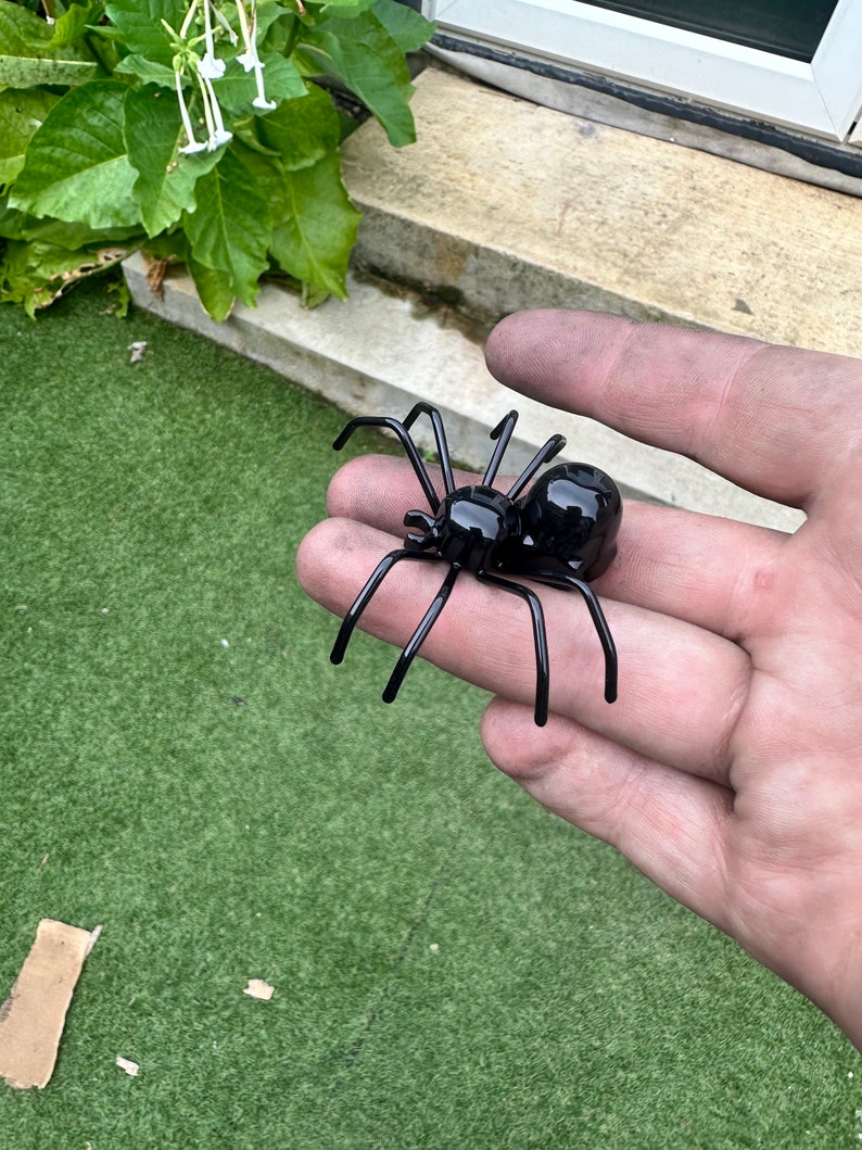 Gloss Black Spider. Made From Stainless Steel Dome Nuts. Scary ...