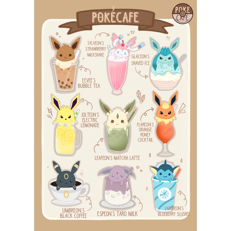 Pokémon Drink Stickers - Etsy
