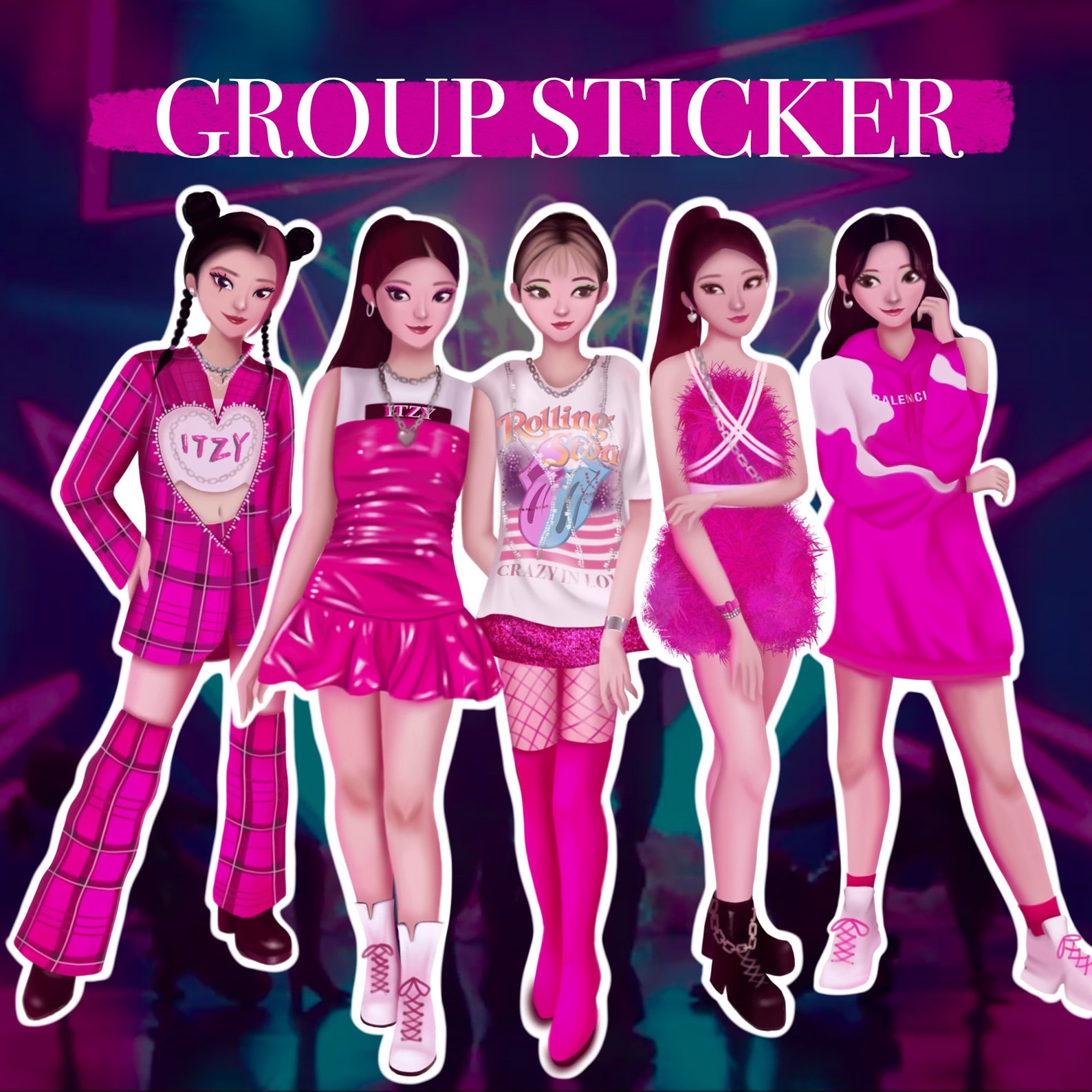 ITZY LOCO Stickers/posters - Etsy