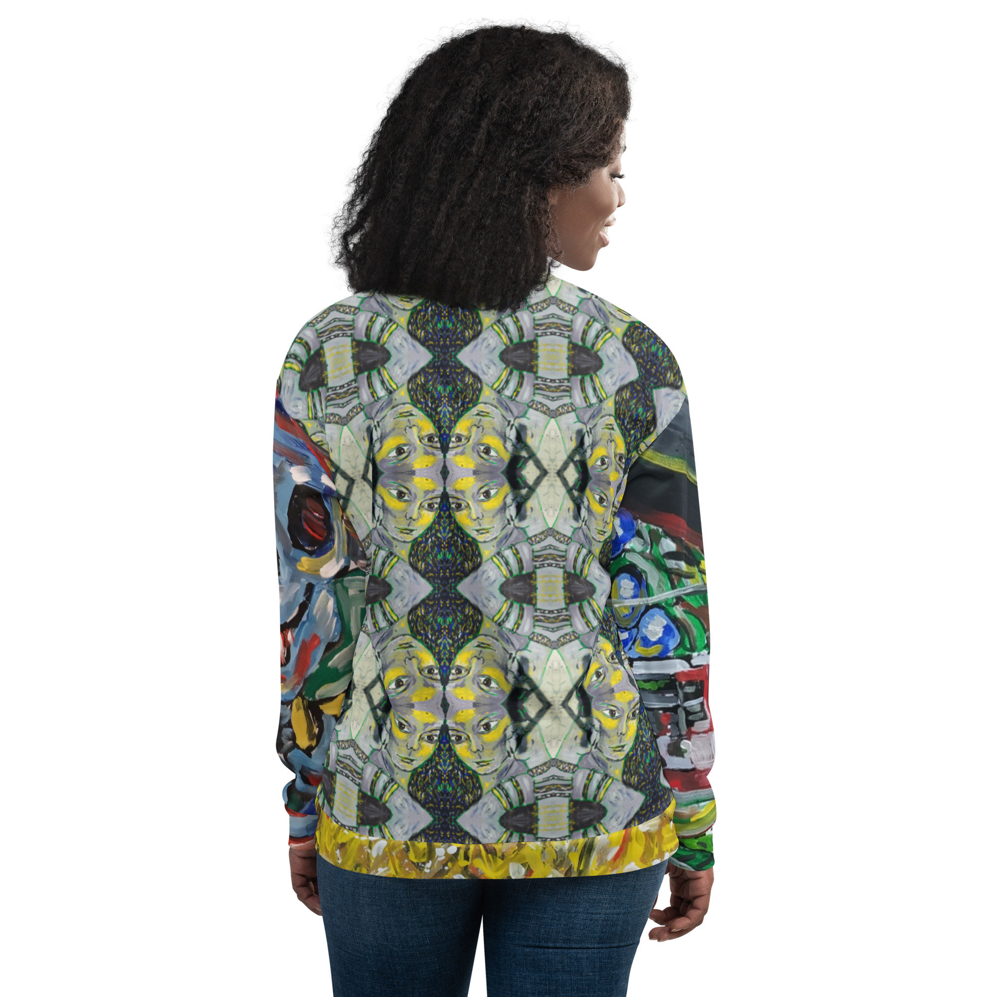 Unisex, bomber jacket, Mix&Match, painting sold by Krystle Condemned ...