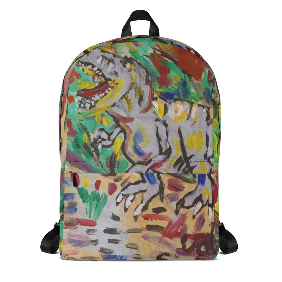 Backpack Dinosaur, Tyrannosaurus Rex, Dino, Silver, Green, Dino Fans ...