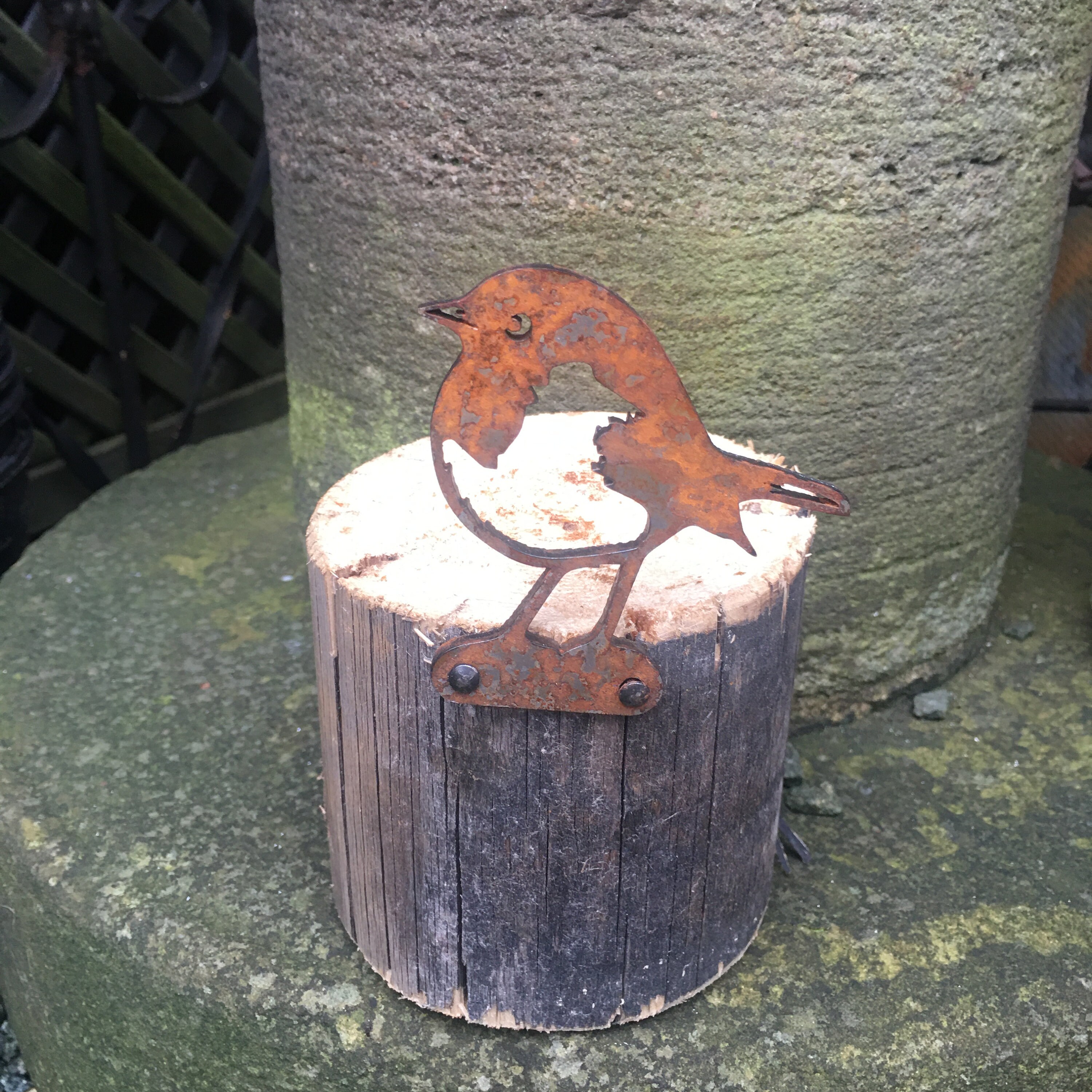 Mini Rusty Robin Post Topper | Etsy